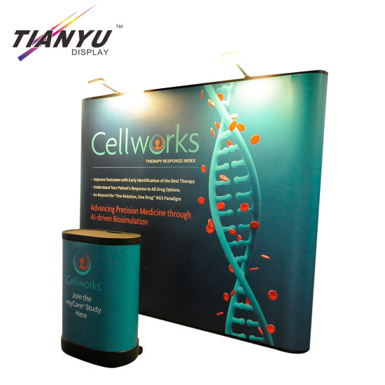Tragbare Messestand Wand Banner Stand Gerade Kulisse Spannungs-Gewebe ...