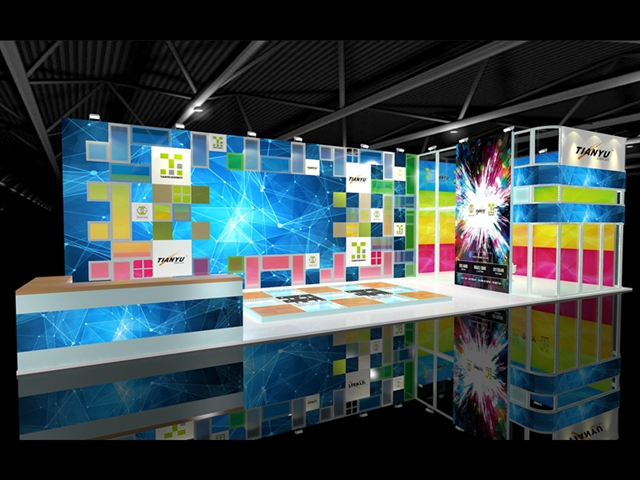 Messestand, Messestand, Stoff Light Box, M-Serie-System, Indoor-LED ...